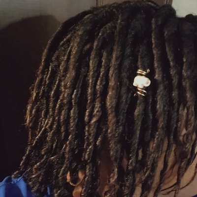 Loc Jewelry W/silver Metal Oval Beads Set of 3 Dread/braid Charms Locs ...