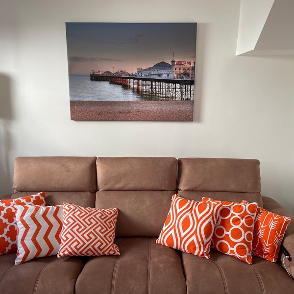 Brighton Pier Uk Canvas Wall Art Picture Print Aug140008 - Etsy UK