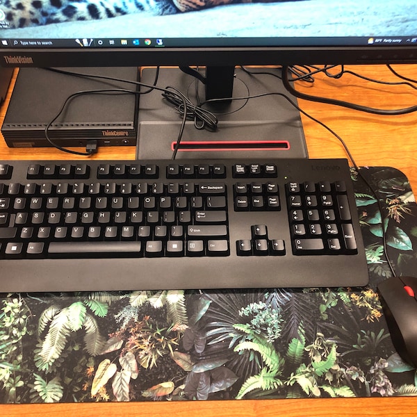 Jungle Print Desk Mat, Tropical Desk Accessory, Trendy Workspace ...