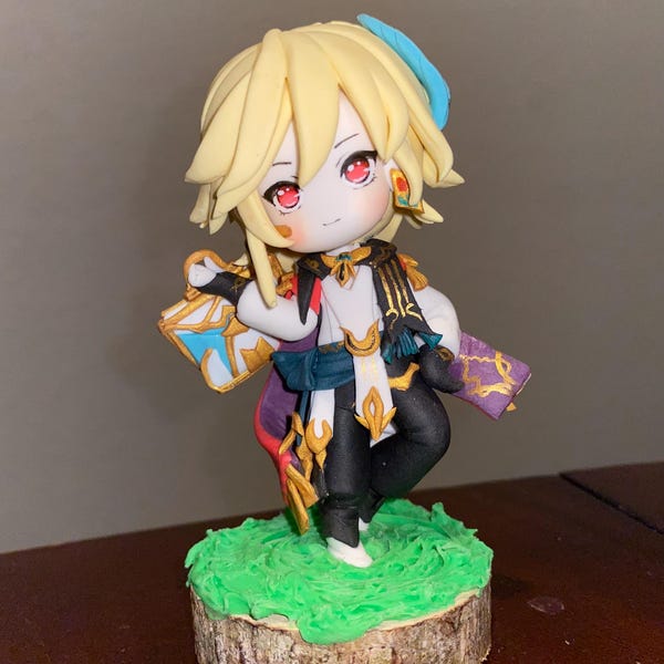 Genshin Impact Clay Figure, Custom Genshin Figurines, Furina Zhongli ...