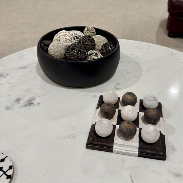 Tic Tac Toe Board, Wooden Tic Tac Toe, Game for the Family, Checkered ...