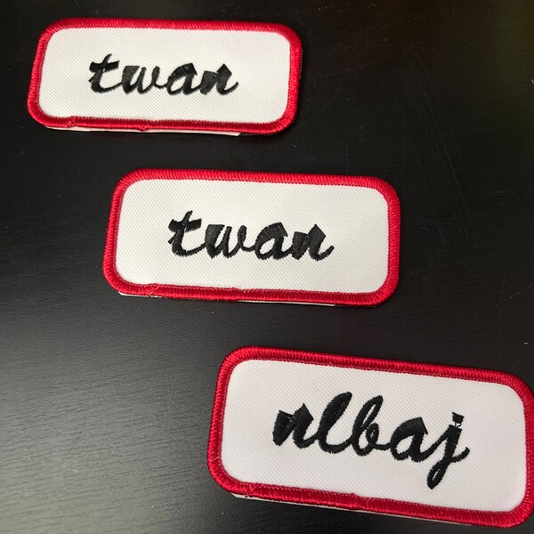 Custom personalized Embroidered Name Tag/ Embroidered Name Patch ...