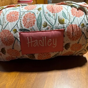 Pink Mint Blooms Rose Garden Flower Kids Nap Mat, Personalized ...