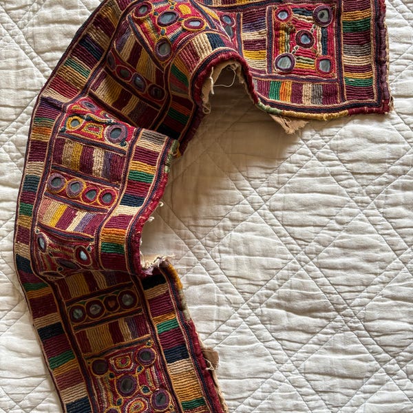 Colombian Mola Vintage Applique Cloth Pouch Textile Art From South ...