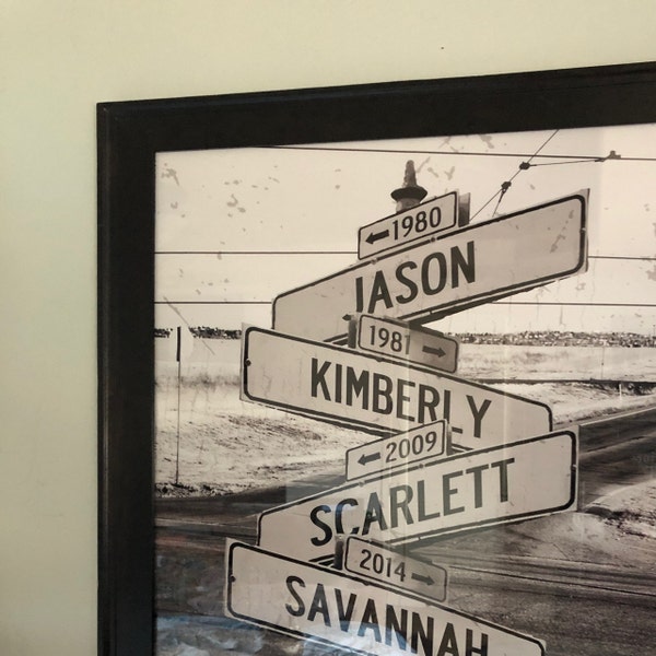 Custom Intersection Street Sign Digital Download | Personalized Names ...