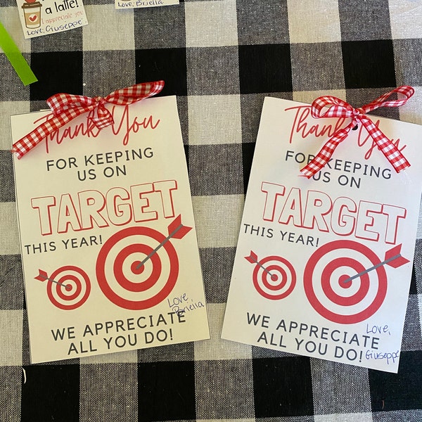 Target Gift Card, Thanks for Keeping Us on TARGET, Teacher Appreciation ...