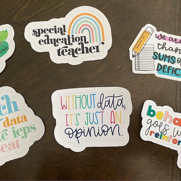 Special Education Teacher Sticker Bundle | 5 Pack | Teacher Gift Idea ...