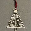 Family Names Tree Ornament, Custom Laser Cut Wood Ornament - Etsy
