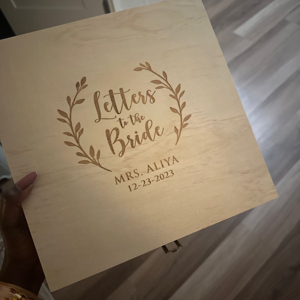 Letters to the Bride, Bridal Box Gift, Engagement Gift Box, Advice to ...