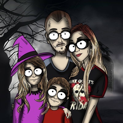 Digital Nightmare Portrait Grove Street Art by Carla Tim Burton Style ...