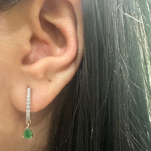 Emerald Navel Piercing Emerald Belly Piercing Diamond Belly Post Navel ...