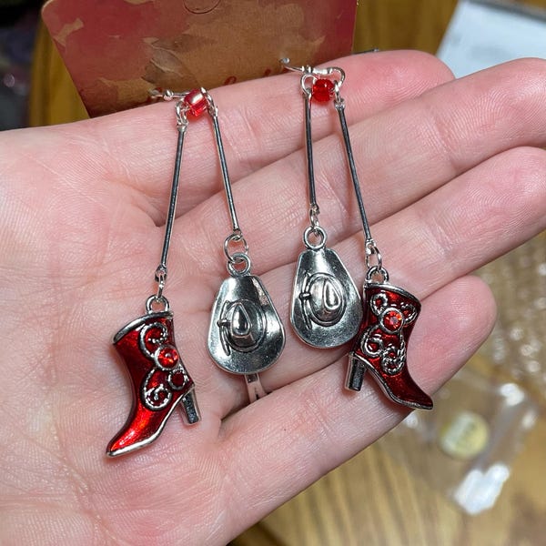 It's Raining Cats and Dogs Dangle Earrings, Cat/dog/cloud/umbrella Drop ...