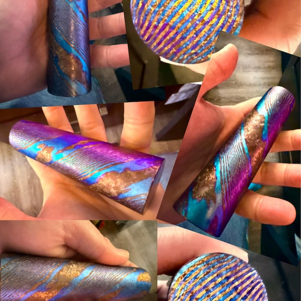 Titanium Damascus Billet 15" X 2" X .157" Mokuti Flat Billet - Exotic ...