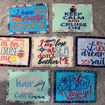 Mug Rug Mother's Day in Various Designs. 5x7 Inches.embroidered ...