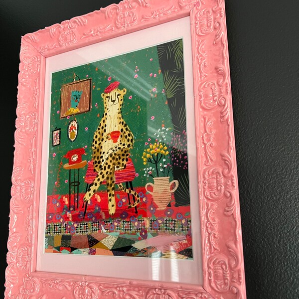 Victorian Picture Frames Pink Purple Glossy Lacquer Ornate Funky ...