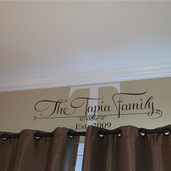 Wall Decals Quote - Personalized Family Name Wall Decal Name Monogram ...