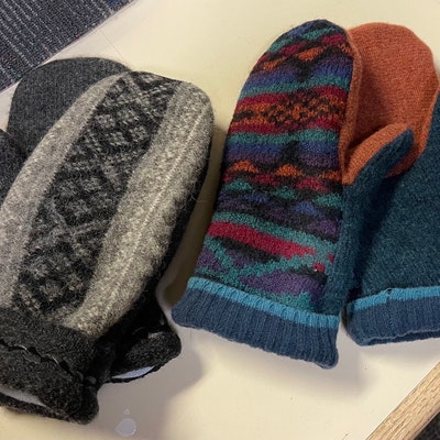 Upcycled Wool Sweater Mitten Pdf Pattern INSTANT DOWNLOAD (Download Now ...