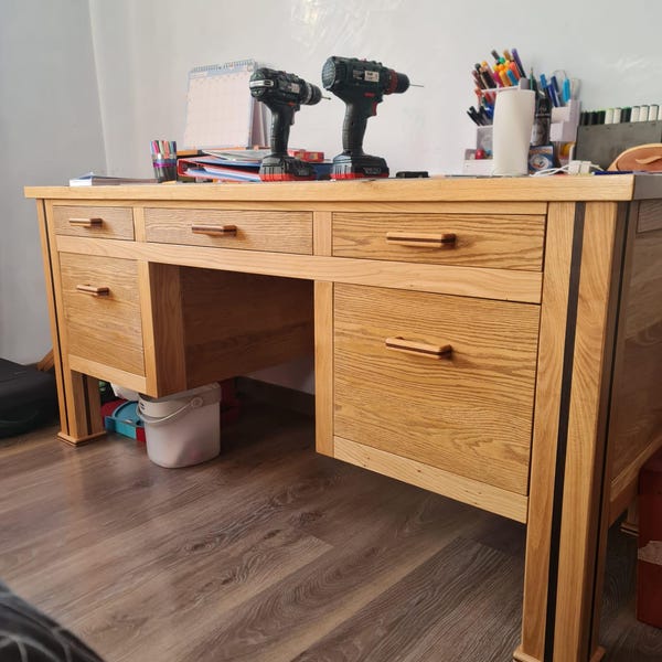DIY Executive Desk Plan: Home Office Workstation (PDF Download) - Etsy