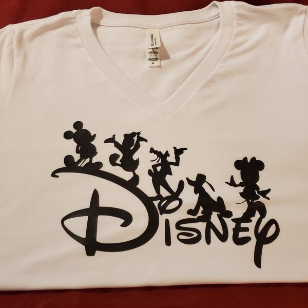 Disney Characters Heat Transfer Vinyl Decal, Mickey, Minnie, Goofy ...