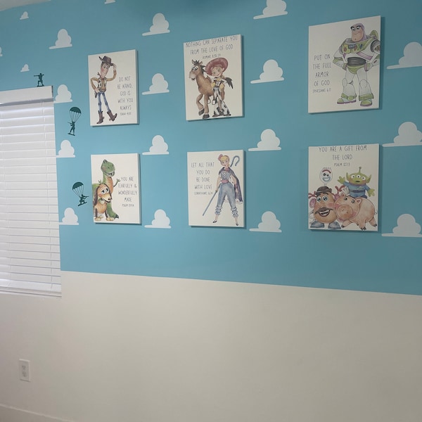 Toy Story Bible Verse Prints: Set of 6 Kids Scripture Art (digital ...