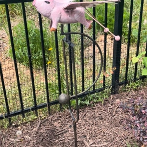 Flower Chime Stake Garden Art - Etsy