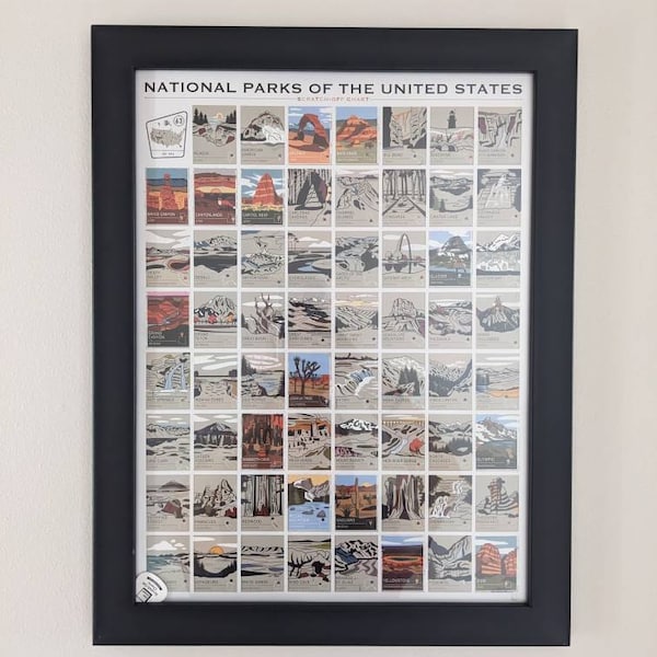 National Parks Scratch-off Map | Bucket List Travel Poster | Gift for ...
