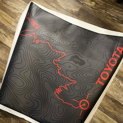 Full Body Topographic Map Contour Topo Map Vinyl Decals Graphics ...