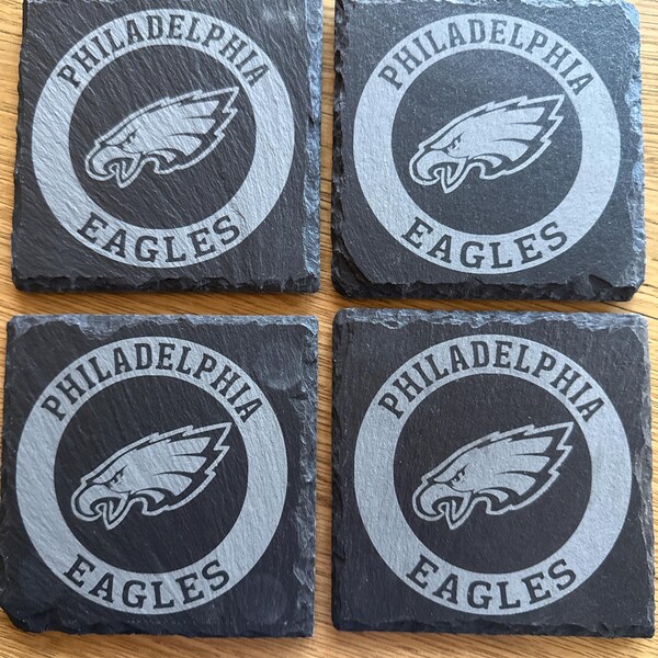 NFL Football Coaster Sets - Set of Four Coasters -4” Slate Coasters ...
