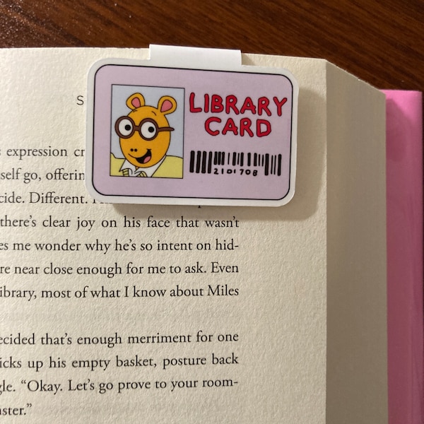 Library Card Magnetic Bookmark | Bookish Gift | Book Club Bookmark ...