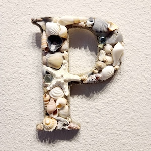 Shell Letters-beach Decor-custom Monograms-shell Name-coastal | Etsy