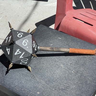 The Dungeon Mace-ter, a 3D Printable D20 Mace - Etsy