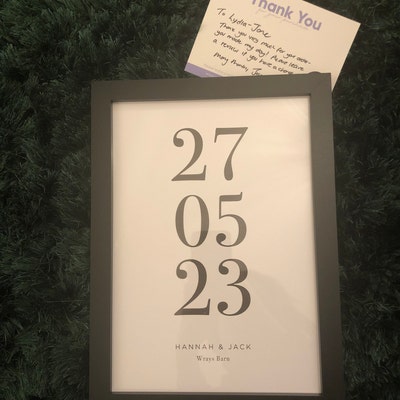 Custom Date Print, With Personalised Special Date, Name and Location ...