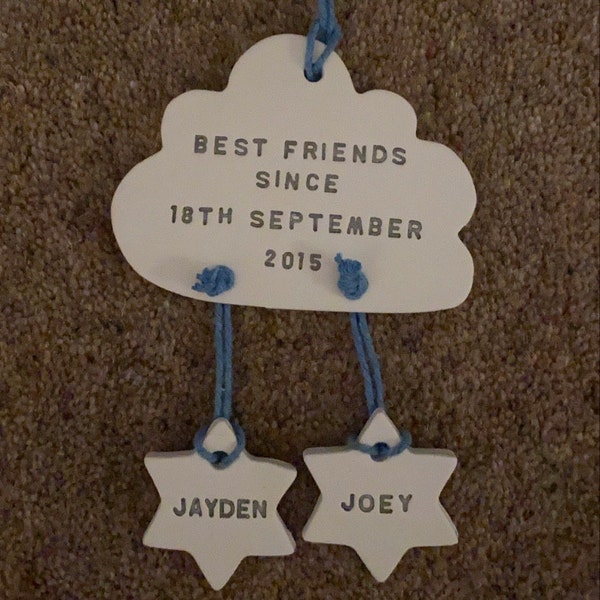 Personalised TWINS Baby Gift, Best Friends Since, Nursery Decoration ...
