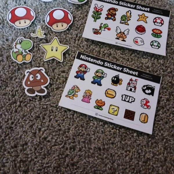 Nintendo Star Vinyl Die-cut Sticker - Etsy
