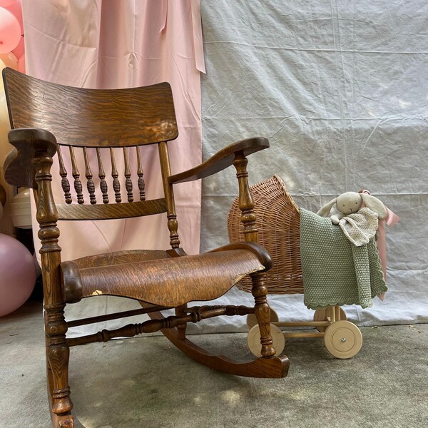 Wicker Rocking Chair, Organic Rattan Rocking Chair, Willow Rocking ...