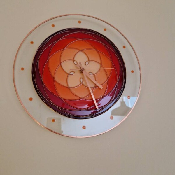 Venus Path in Red Colours and Copper Details: Hand-painted Mandala ...