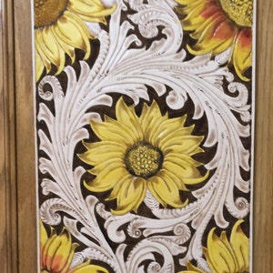 Sunflower Pattern Pack leather work tooling designs | Etsy
