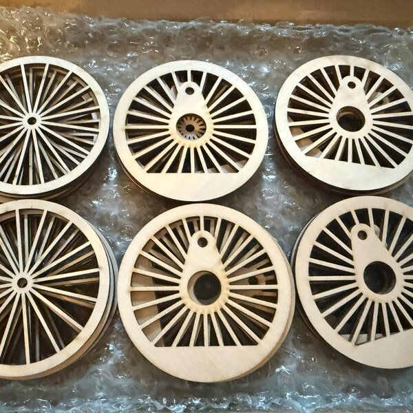 Wooden Locomotive Steam Train Wheel Replica for Crafts and Decorations ...