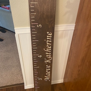 Personalize Wooden Kids Growth Height Chart Ruler for Boys and Girls ...