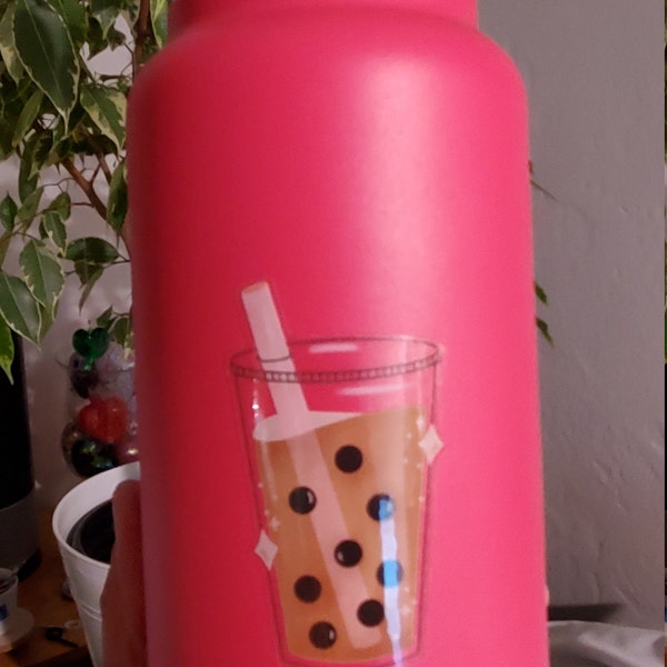 Boba Clear Sticker | Food Sticker | Boba Sticker | Boba Vinyl Sticker ...