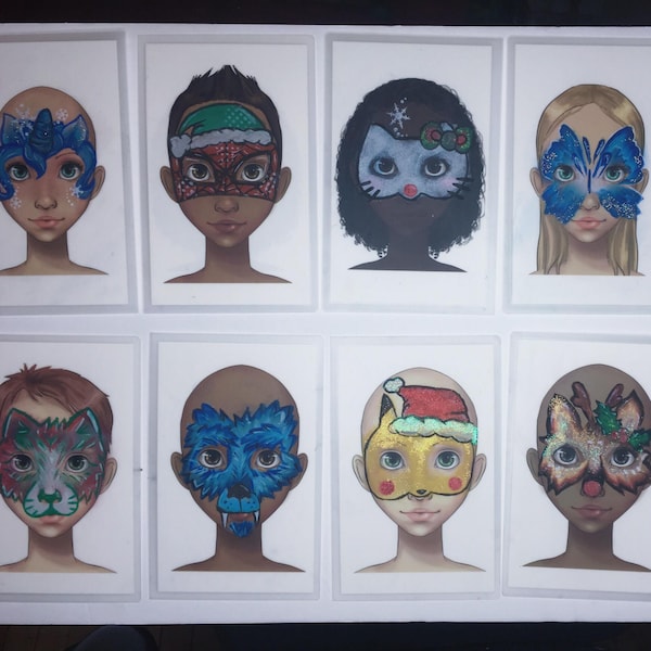 Face Painting Word Board, Face Paint Design Menu Board, Designs for ...