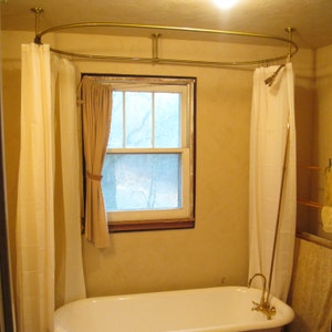 Oval Shaped 360 Degrees Shower Curtain Rod for Bathroom, Fitting and ...