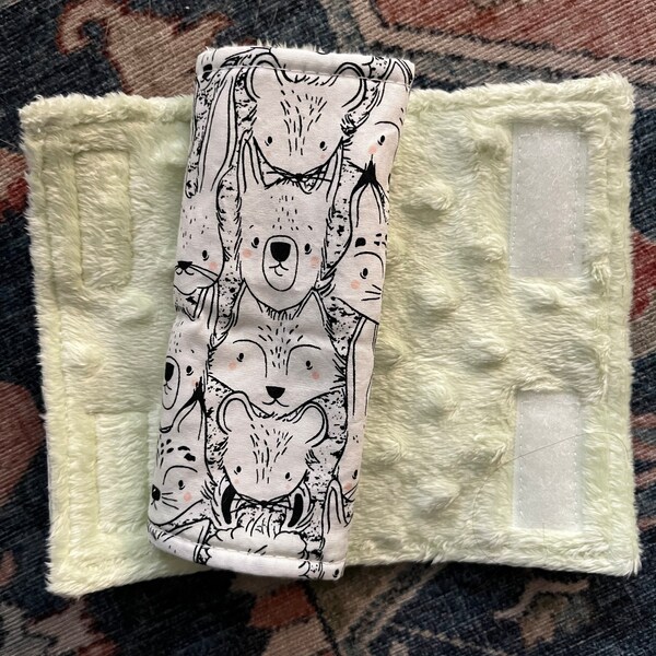 Crinkle Ears Bunny Rattle - Rifle Paper Co's Peach Rosa Floral and ...