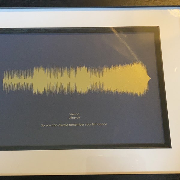 A4 Custom Metallic Soundwave Art, Favourite Song Personalised Copper ...