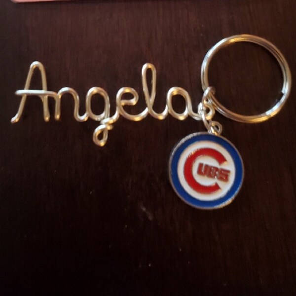 Chicago Cubs Name Keychain, Chicago Cubs Keychain, Cubs Keychain ...
