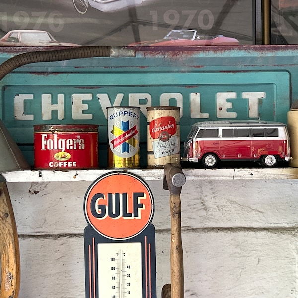 Pennzoil Motor Oil Half Oil Can Metal Wall Decor Mancave Garage Shop ...