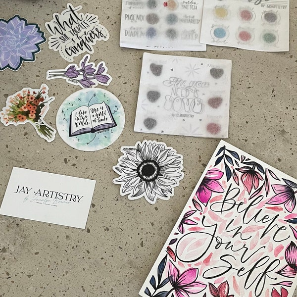 Handmade Watercolor Paint- Shimmer Dot Card Sample (yer a Wizard ...