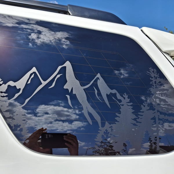 Sunroof Floral Compass Vinyl Window Decal - Etsy