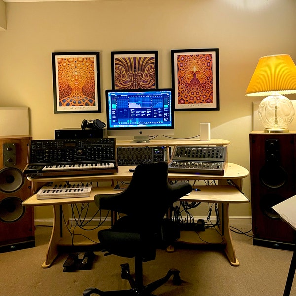 Recording Studio Desk/ 12RU Workstation/ Cabinet Grade Birch Plywood ...
