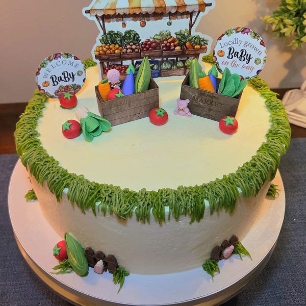 Fondant Vegetable Cake Toppers, Handmade Food Decoration - Etsy